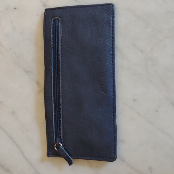 Clarks | Accessories | Final Reduction Clarks Blue Leather Credit Card ...